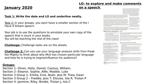 Year 7 Speeches Writing an effective opening | Teaching Resources