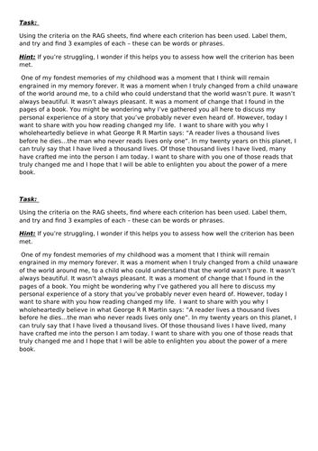 Year 7 Speeches Writing an effective opening | Teaching Resources