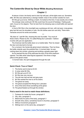 The Canterville Ghost by Oscar Wilde | Teaching Resources