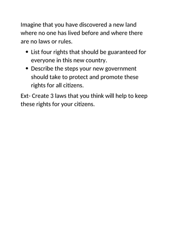 Rights and Responsibilities | Teaching Resources