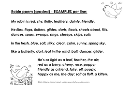 Robin Poetry Sheets, guided | Teaching Resources