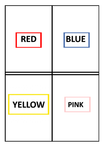 Colours FlashCards | Teaching Resources