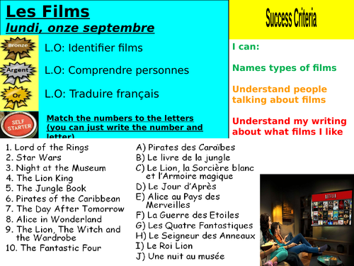 Yr 8 French - Full Lesson Free Time - 3 | Teaching Resources