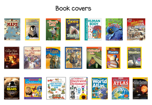KS1 Literacy: Fiction and Non-fiction book covers - sorting into groups ...