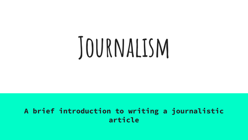 Journalism 5Ws Cover Lesson KS3 | Teaching Resources