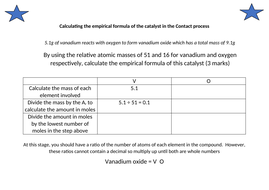 The Contact process (OCR GCSE Chemistry) | Teaching Resources