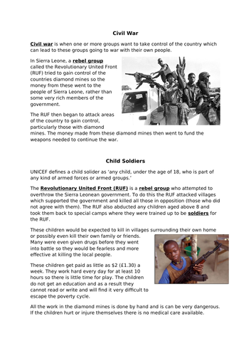 Key Stage 3 Geography Conflict Full Unit of Work | Teaching Resources