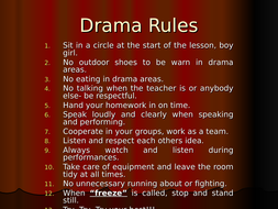 Drama Rules | Teaching Resources