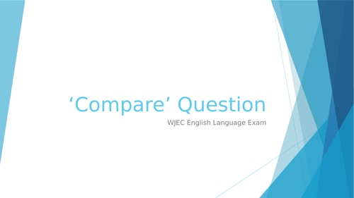 WJEC GCSE English Language Reading Question Types | Teaching Resources