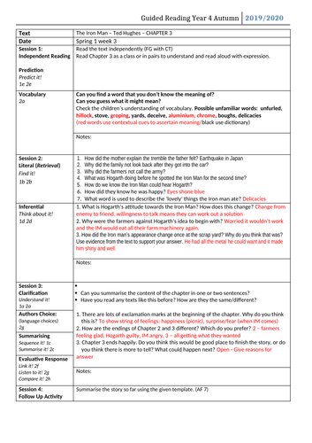 Iron Man Chapter 3 - Guided Reading Unit | Teaching Resources