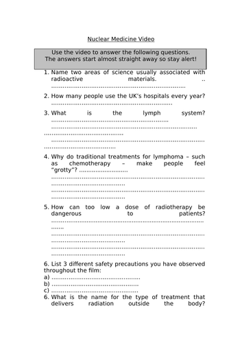 Radiation safety | Teaching Resources