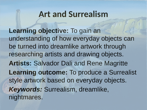Improved Unit of work on Surrealism in Art | Teaching Resources