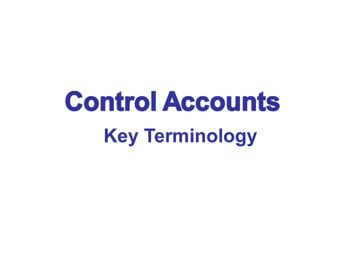 Igcse Accounting Control Accounts Teaching Resources