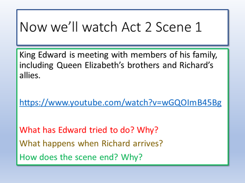Richard III Act 1 Scene 4 Clarence | Teaching Resources