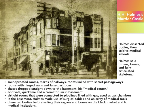 H. H. Holmes Serial Killer Murder Castle World's Fair Chicago 1893 ...