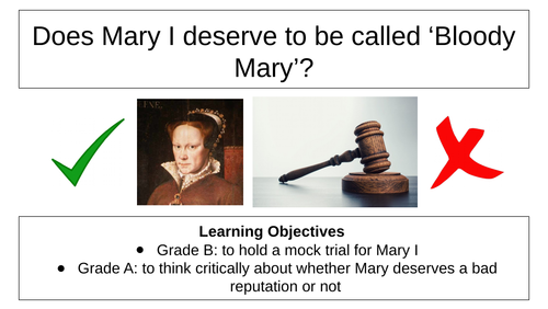 KS3 Does Mary I deserve to be called 'Bloody Mary'? lesson pack ...