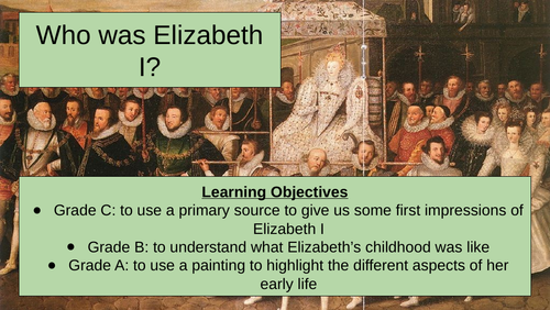 KS3 Elizabeth's early life lesson | Teaching Resources