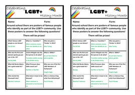 LGBT History Month Activity or Display (Information Hunt) | Teaching ...