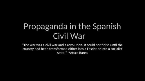 Spanish Civil War Propaganda | Teaching Resources