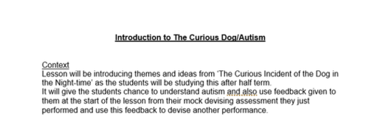 Curious incident Judy monologue Drama lesson | Teaching Resources