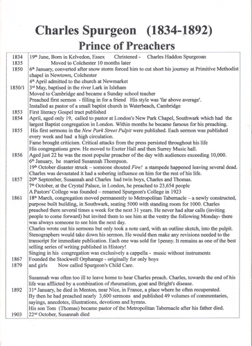Charles Spurgeon (1834- 1892) Prince of Preachers | Teaching Resources