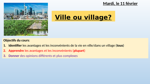 French Town or Village? | Teaching Resources
