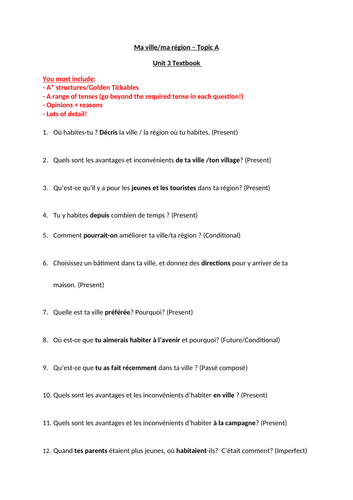 French Town or Village? | Teaching Resources