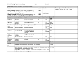 Six Week Training program template - Unit 3 | Teaching Resources