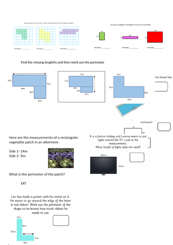 Perimeter of rectilinear shapes | Teaching Resources