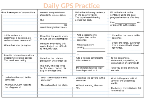 Y6 SATs revision - Quick Revision Grammar Questions | Teaching Resources