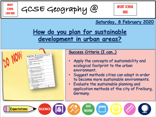 Sustainable cities including Freiburg worksheets & lesson | Teaching ...