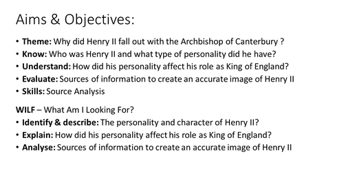 What type of a King was Henry II? | Teaching Resources