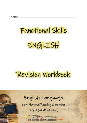 New Functional Skills English - 30 page Revision Workbook & PPT ...