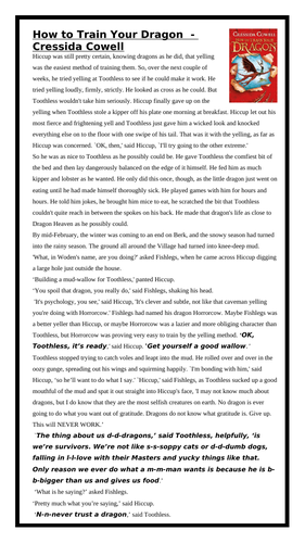 Whole Class Reading - How To Train Your Dragon | Teaching Resources