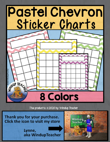 Chevron Sticker Charts - Pastel | Teaching Resources