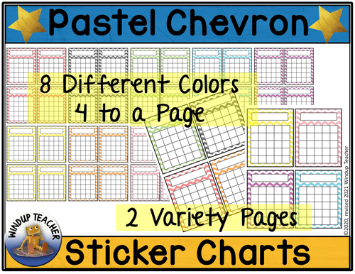 Chevron Sticker Charts - Pastel | Teaching Resources