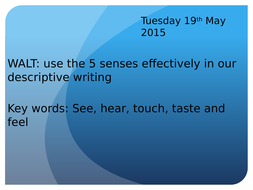 Use the 5 senses effectively in descriptive writing | Teaching Resources