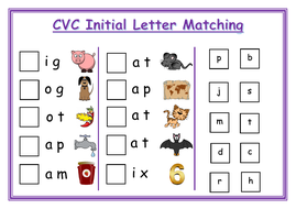 CVC Word Initial Letter Matching SEN/EYFS | Teaching Resources