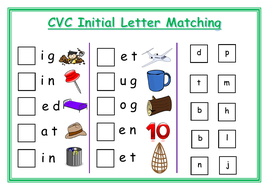 CVC Word Initial Letter Matching SEN/EYFS | Teaching Resources