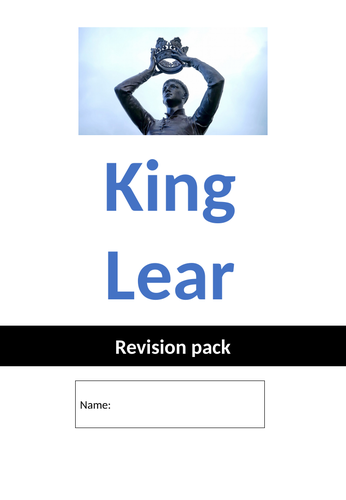 King Lear Revision Booklet | Teaching Resources