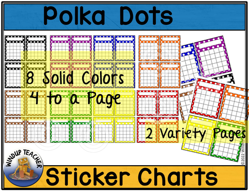 Polka Dot Sticker Charts | Teaching Resources