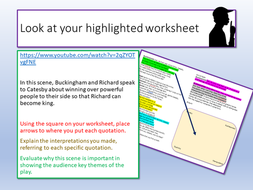 Richard III Act 3 Scene 1 | Teaching Resources