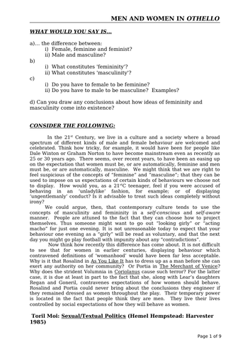 A Level Othello Scheme - Paper 1 Drama | Teaching Resources