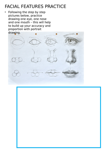 Portrait drawing practice - KS3 | Teaching Resources
