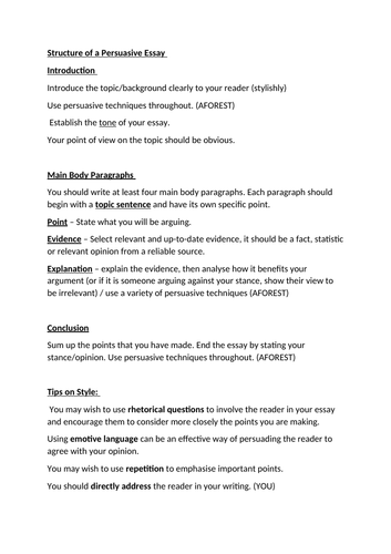 Persuasive Writing | Teaching Resources