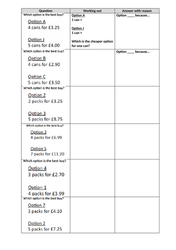 Best Buy activity encouraging working out and reasoning | Teaching ...
