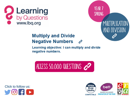 Year 7 Multiplication and Division: Multiply and Divide Negative ...