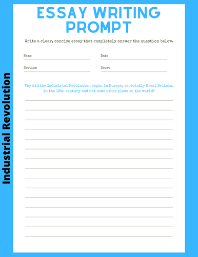 Industrial Revolution Writing Prompt | Teaching Resources