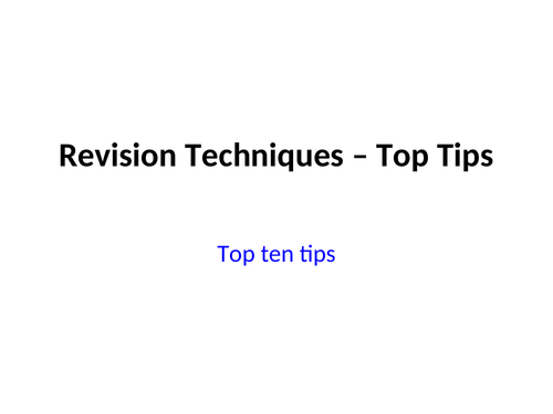 Assembly - revision techniques | Teaching Resources