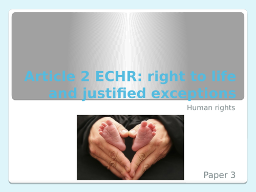 Article 2 European Convention on Human Rights | Teaching Resources